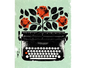 Typewriter poster | Etsy