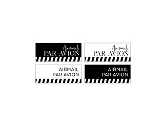 Air mail stickers | Etsy