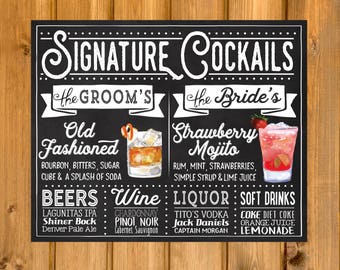 Chalkboard bar sign | Etsy
