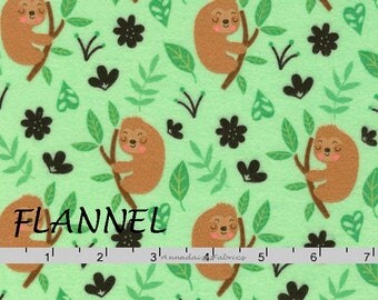 Sloth fabric | Etsy