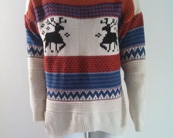 Reindeer sweater | Etsy