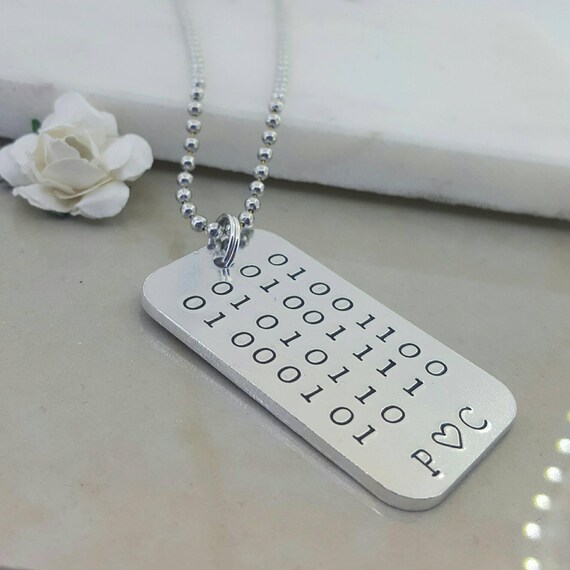 binary code key chain keyring love in binary geek present nerd