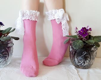 Womens lace socks | Etsy