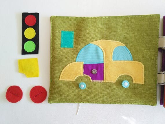 Soft development book Fine motor skills toy Busy book for boys