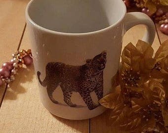 Leopard coffee mug | Etsy