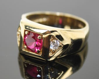 Mens ruby ring | Etsy