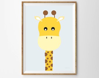 Giraffe poster | Etsy