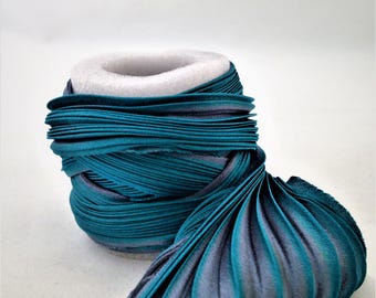 Shibori silk ribbon | Etsy