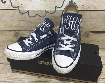 Monogrammed converse | Etsy