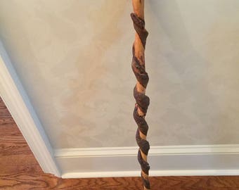 Carved walking stick | Etsy