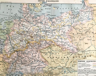 Vintage germany map | Etsy