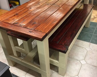 Farm table and bench | Etsy