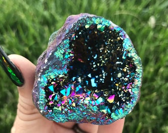 Rainbow geode | Etsy