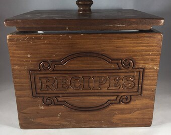 Recipe card box | Etsy