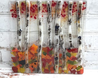 Fused glass tree | Etsy