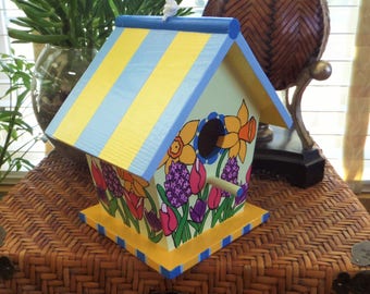 Painted bird house | Etsy