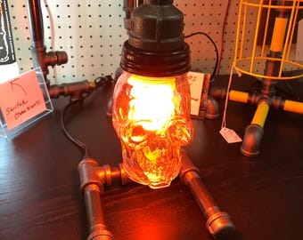 Skull lamp | Etsy