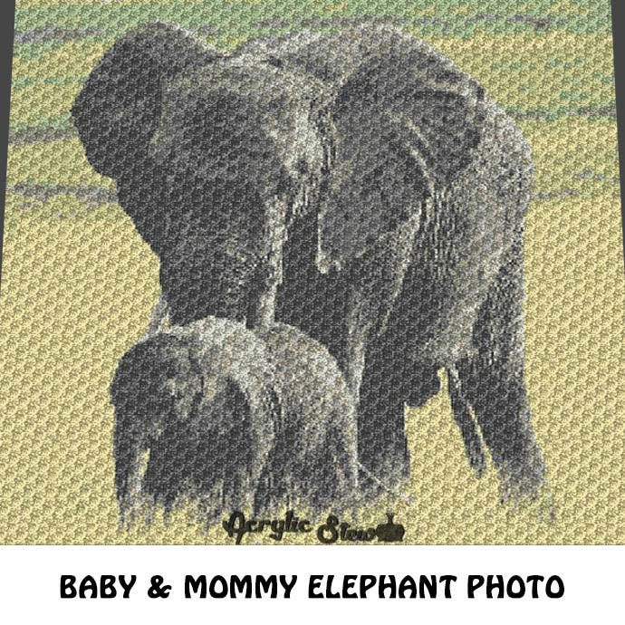 Graphgan Pattern Corner to Corner C2C Crochet Elephant