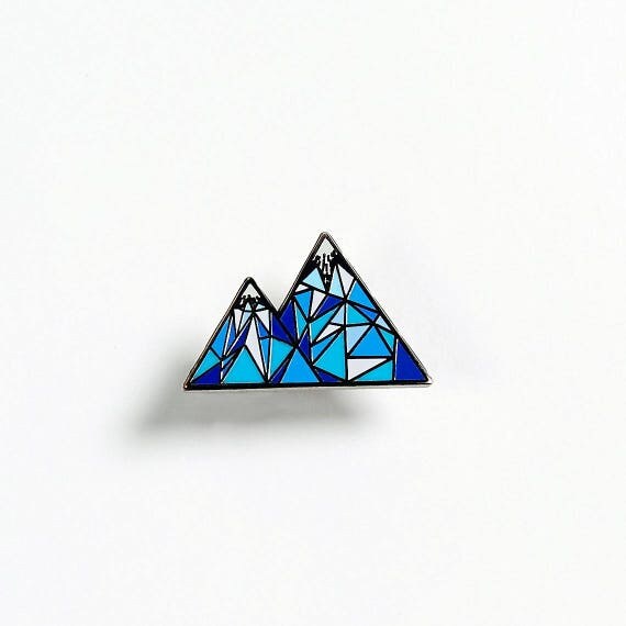 Geometric Mountain Enamel Pin for your Life