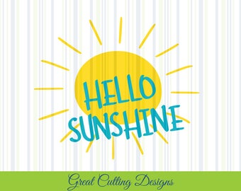 Hello sunshine svg | Etsy