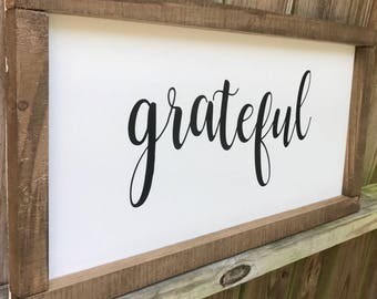 Grateful sign | Etsy