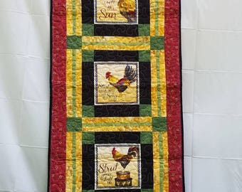 Rooster table runner | Etsy