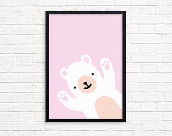 Bear Printable art Poster bebe Instant download Child Room