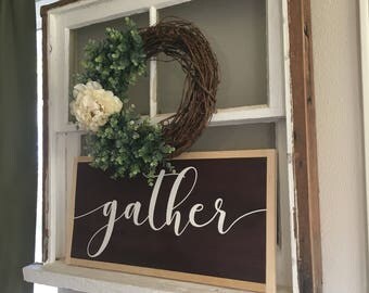 Large gather sign | Etsy