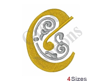 Letter c embroidery | Etsy
