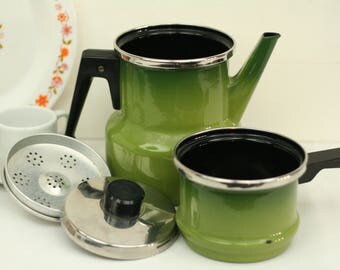 Enamel coffee pot | Etsy