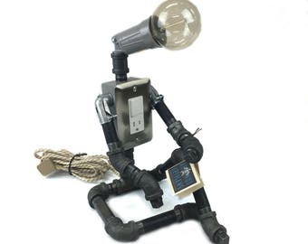 Gas pipe lamp | Etsy