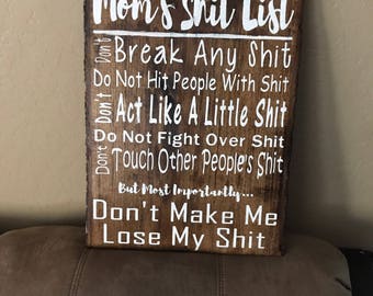 Shit list | Etsy
