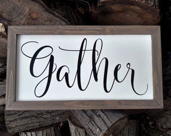 Large gather sign | Etsy