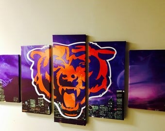 Chicago bears sign | Etsy