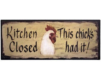 Kitchen closed sign | Etsy