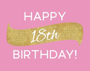 18th birthday poster | Etsy