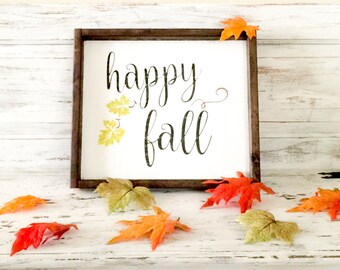 Happy fall sign | Etsy
