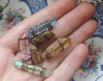 Wire wrapped crystal | Etsy
