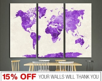 Abstract world map | Etsy