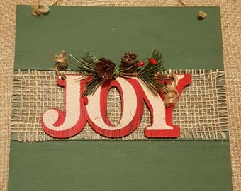 Joy christmas sign | Etsy