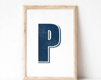 Letter p print | Etsy
