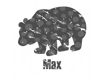 Bear silhouette | Etsy