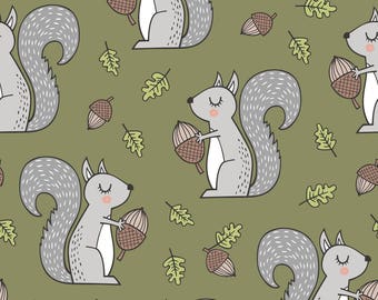 Squirrel fabric | Etsy
