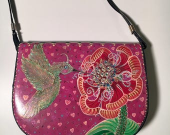 Hand painted purse | Etsy