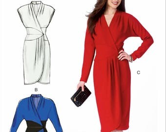 Wrap dress pattern | Etsy