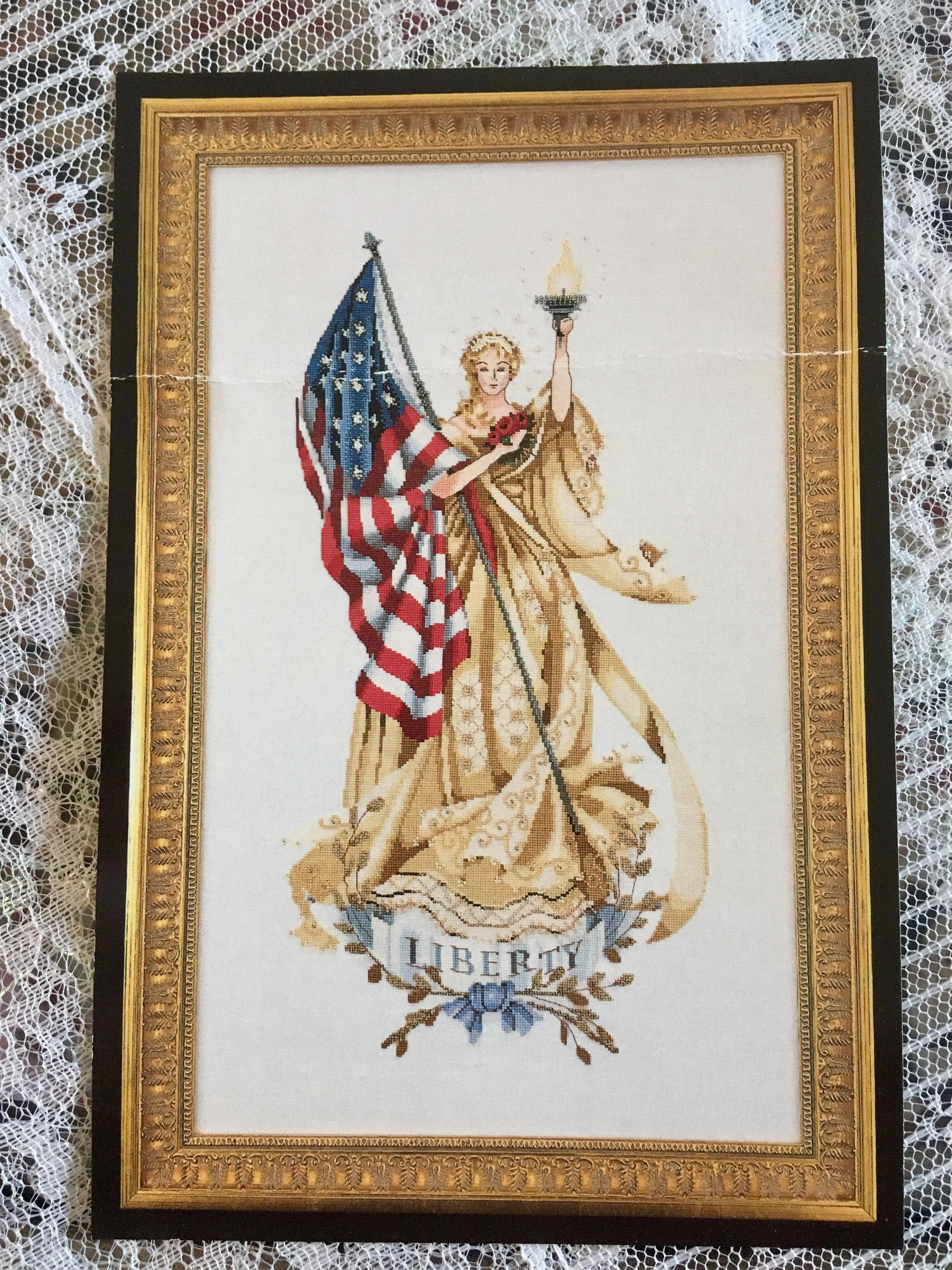 The Lady of the Flag Mirabilia cross stitch pattern OOP from ...