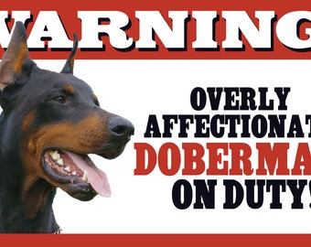 Doberman sign | Etsy