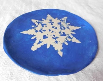 Snowflake plates | Etsy