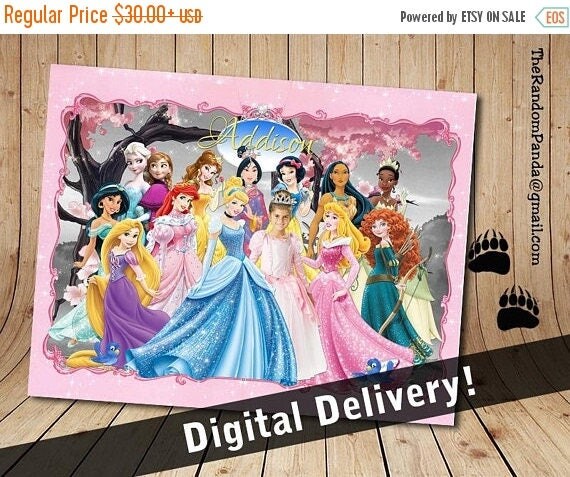 ON SALE Personalize Kids Poster BE a Disney Princess Poster