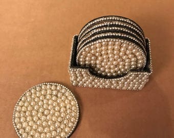 Beaded coasters | Etsy
